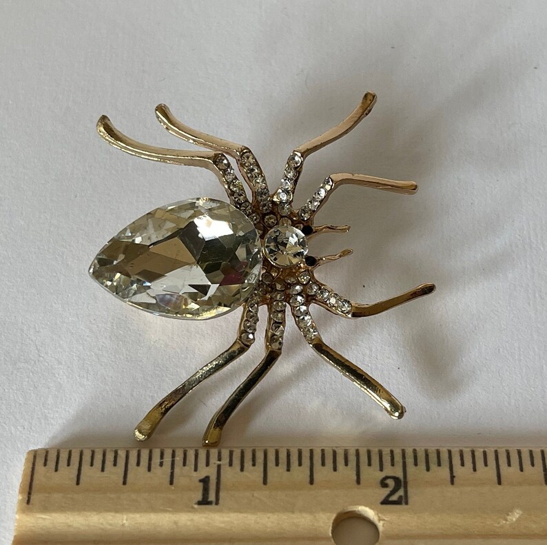 Rhinestone Spider Pin Rhinestone Spider Brooch Bug Pin | Etsy