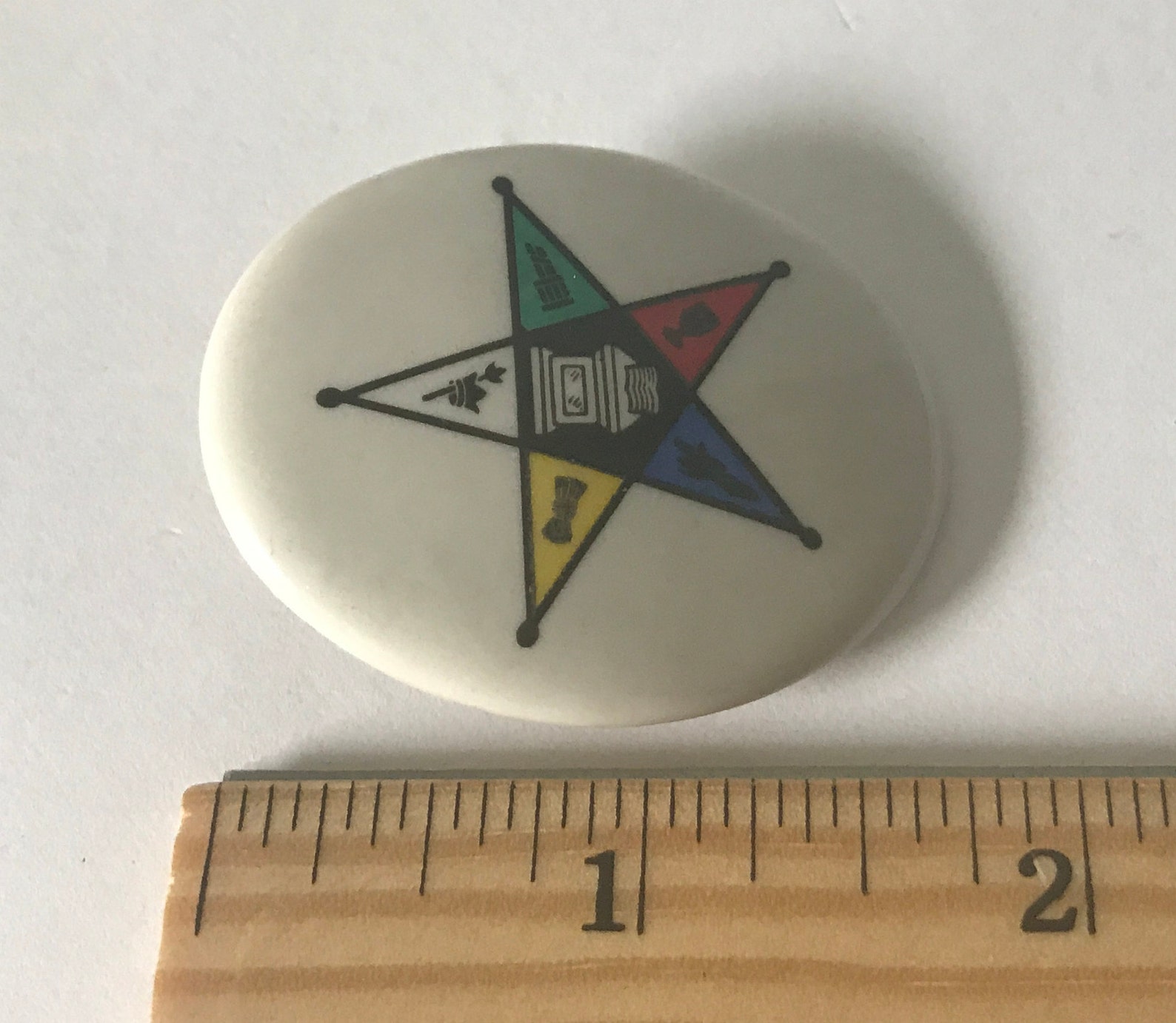 Vintage White Order of the Eastern Star Pin OES White Brooch | Etsy