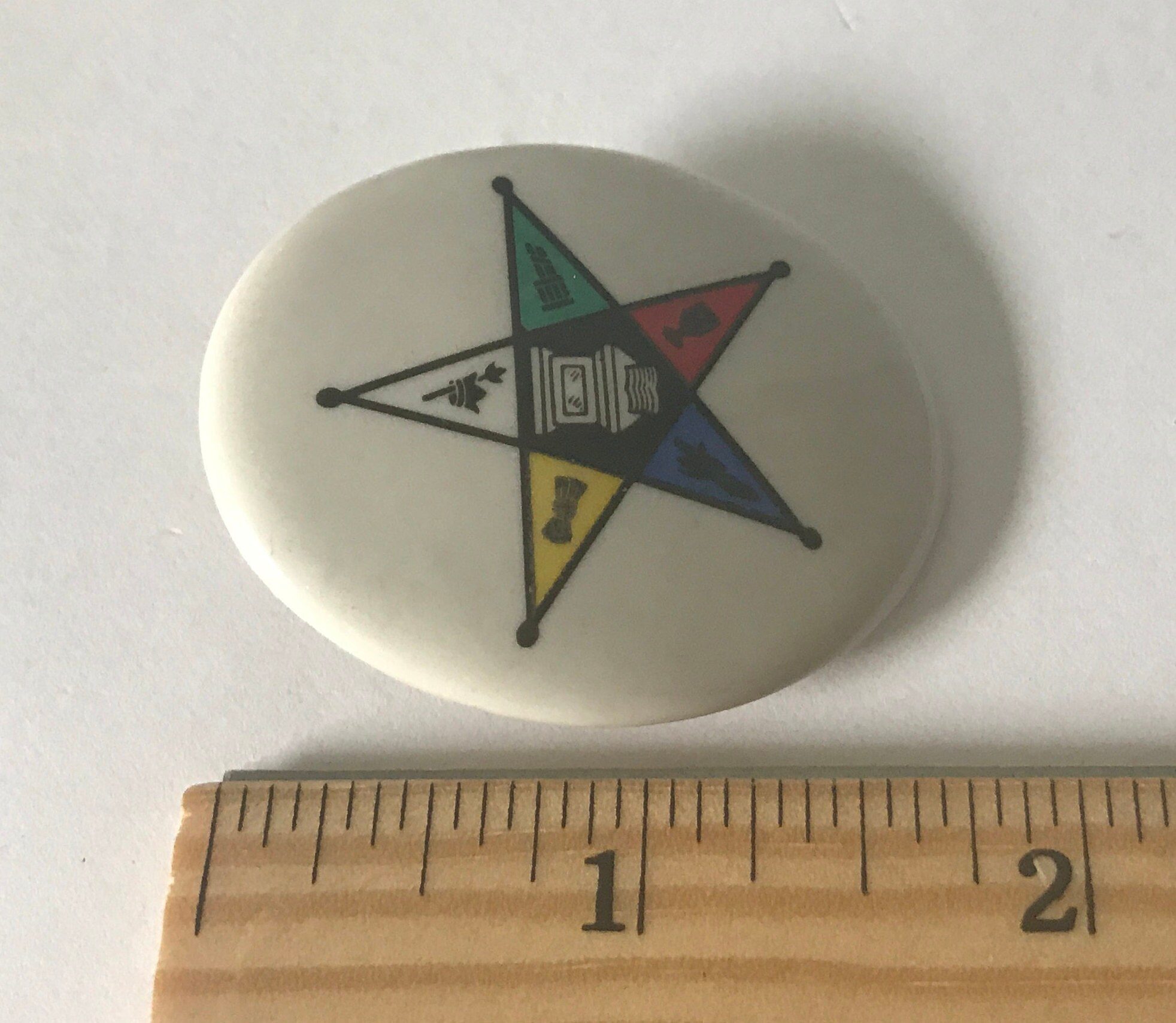 Vintage White Order of the Eastern Star Pin OES White Brooch | Etsy