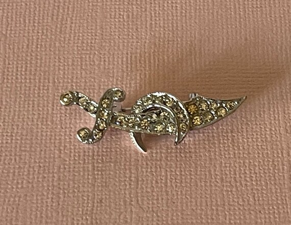 Shriner Scimitar sword, brooch, Shriner brooch, rhine… - Gem