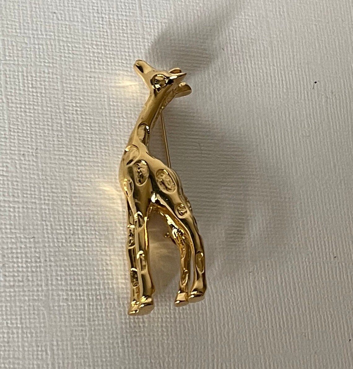 Vintage Giraffe Pin, Signed Giraffe Pin, Gold Giraffe Pin, Animal Pin ...