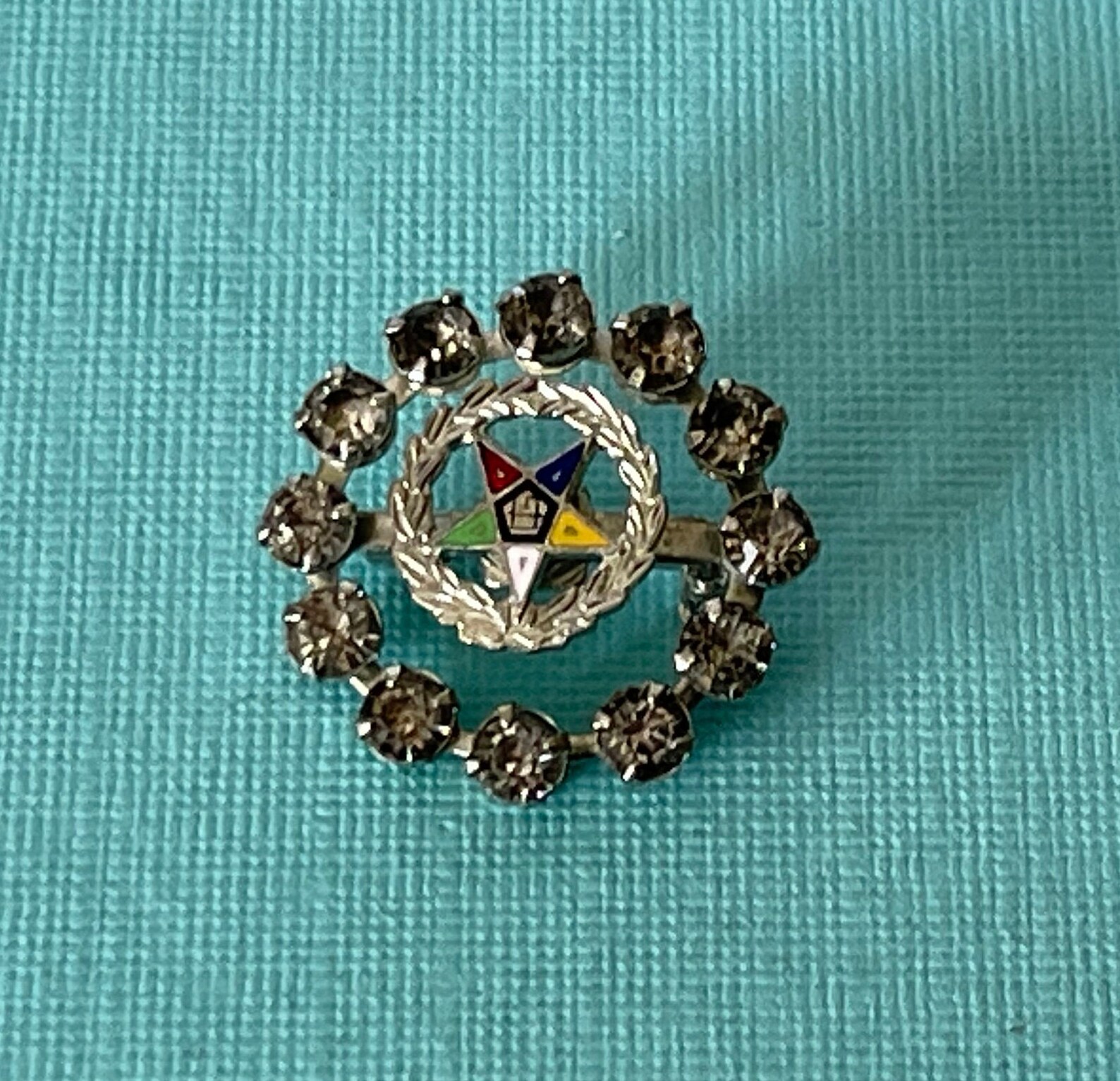 Vintage Rhinestone Order of the Eastern Star Pin OES Brooch - Etsy