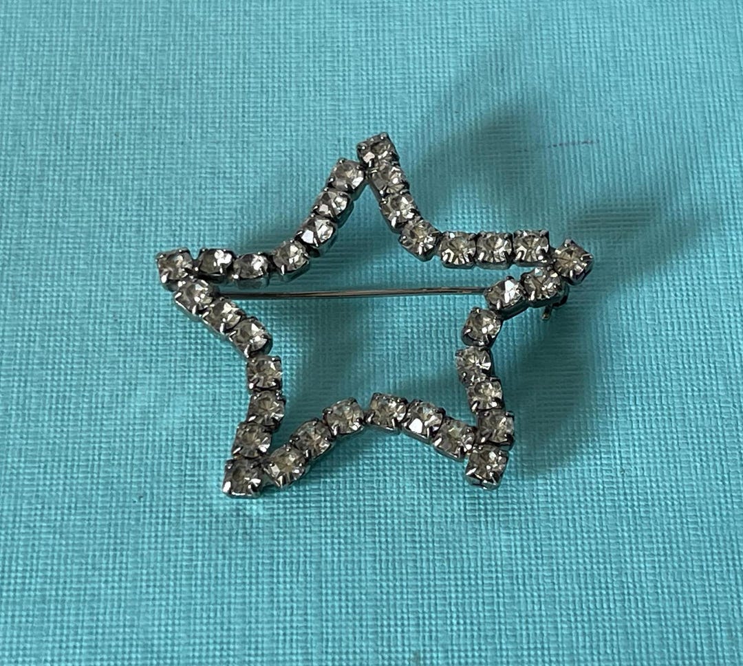 Vintage Star Brooch, Rhinestone Star Pin, Dallas Cowboys, Star Jewelry ...