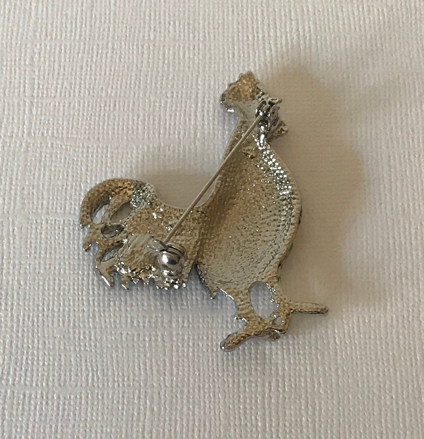 Rooster Brooch Vintage Rooster Pin Rhinestone Rooster Pin | Etsy