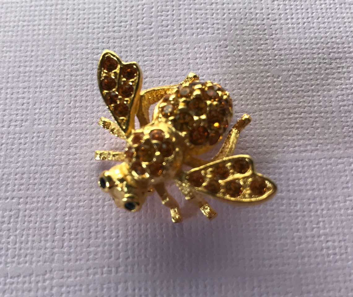 Signed Joan Rivers bee brooch Joan Rivers amber bee pin Joan | Etsy