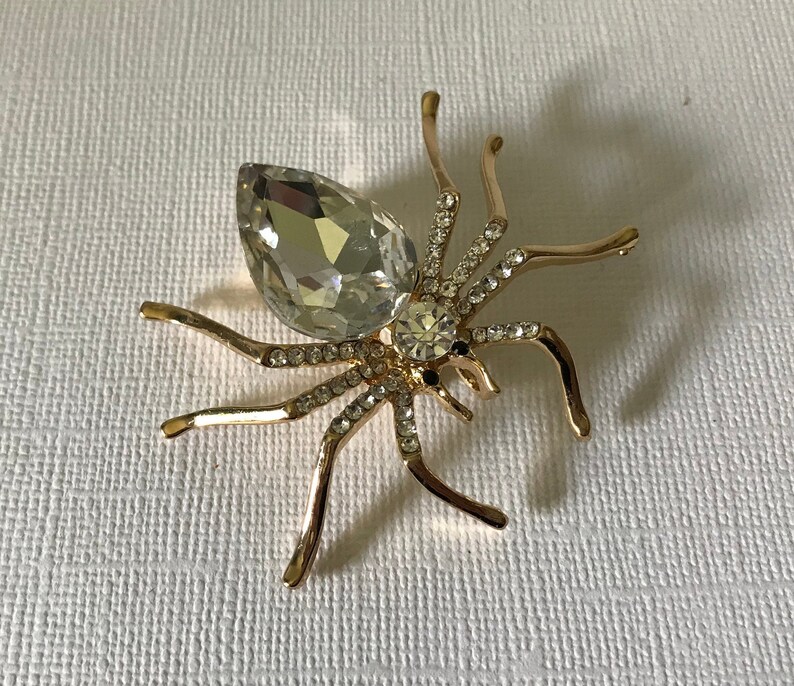 Rhinestone spider pin rhinestone spider brooch bug pin | Etsy