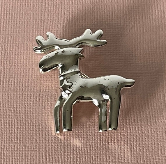 Vintage Reindeer Pin Rudolph Pin Reindeer Brooch Christmas | Etsy
