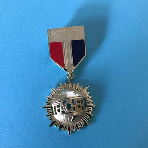 Vintage Worlds Best Teacher Pin Worlds Best Teacher Pin Gold | Etsy