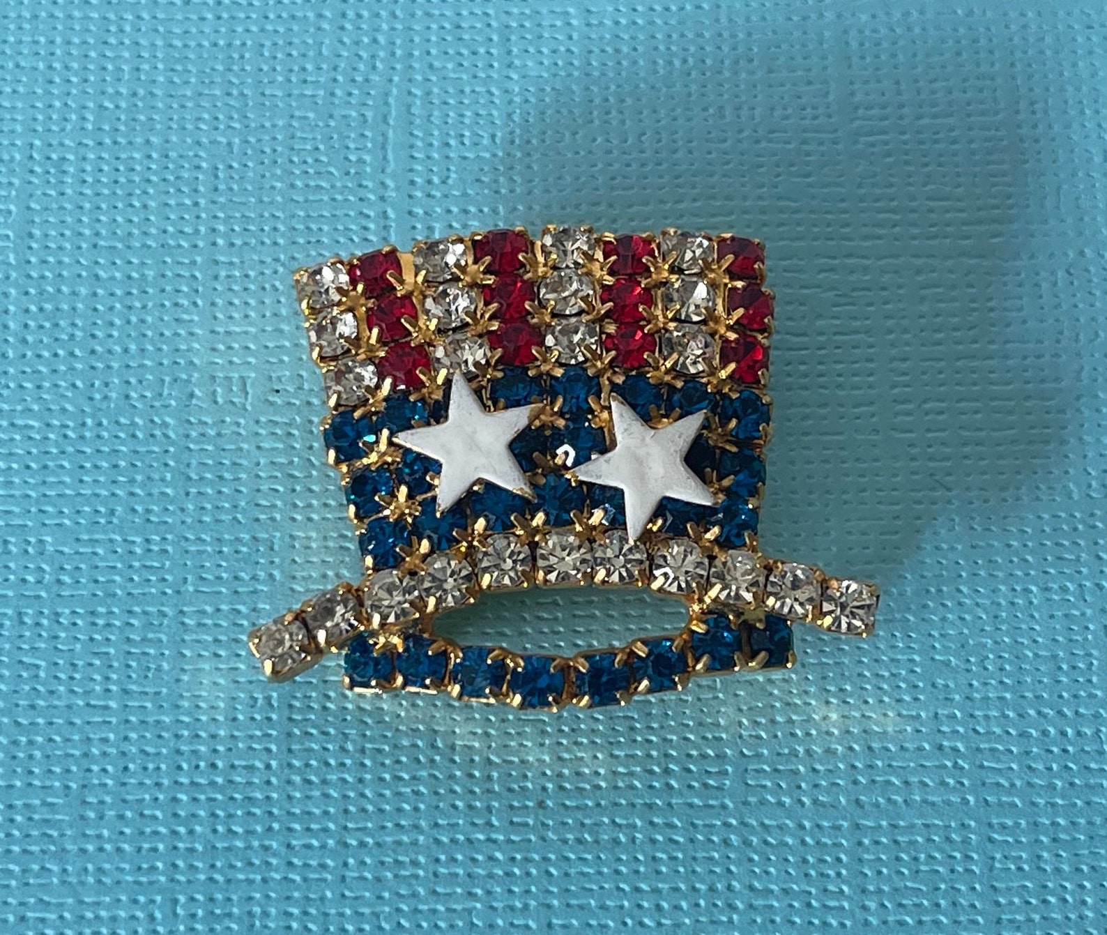 Vintage Patriotic Pin Patriotic Hat Pin MAGA Rhinestone - Etsy