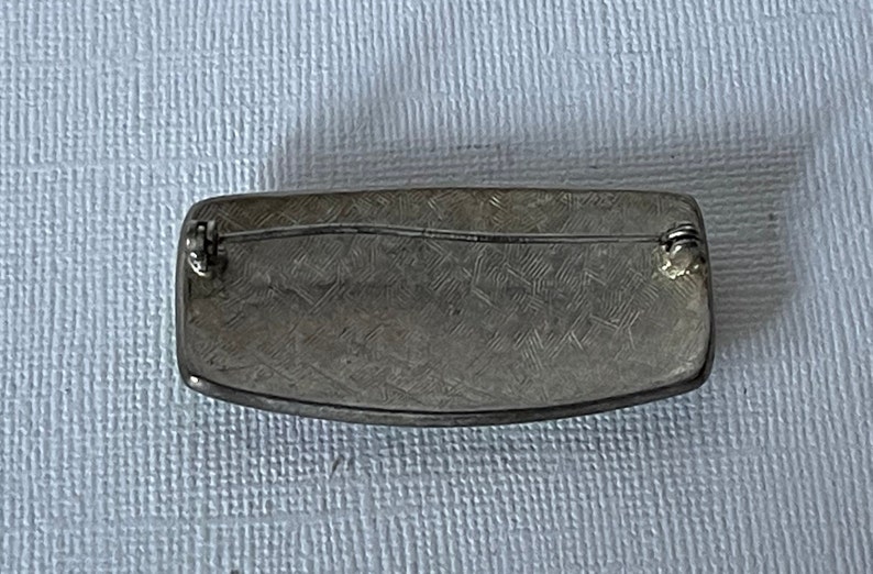 Boho Rectiangle Vintage Pin Mid Century Rectangle Pin Purple | Etsy