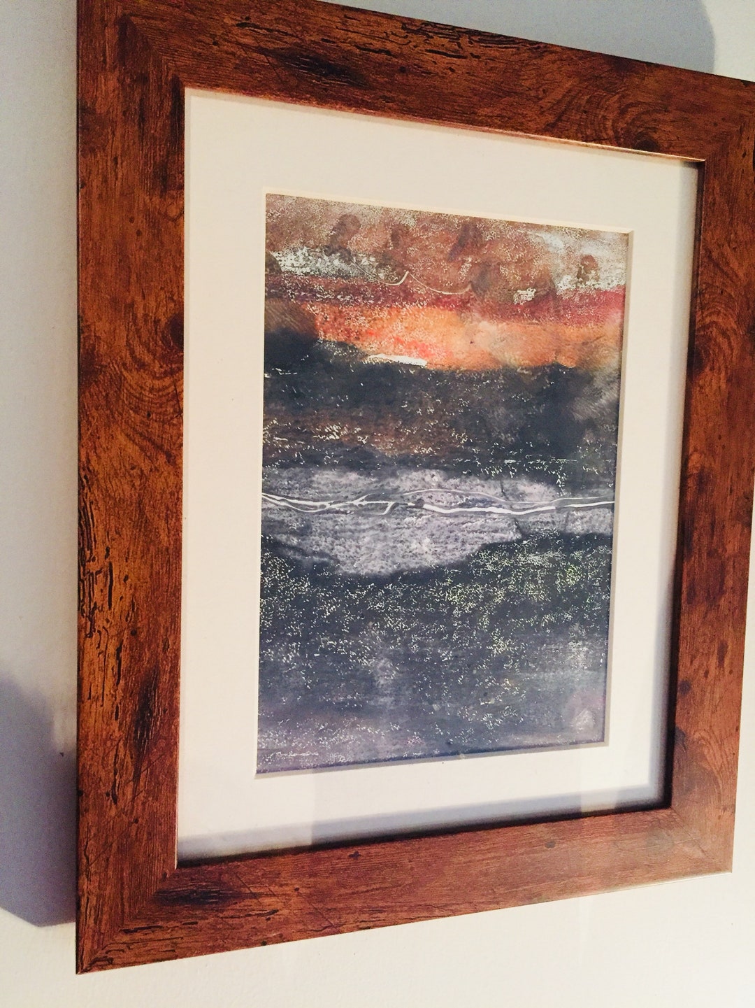 Moorland Sunset Print, Original Art ‘dipping Sun’ (22x26cm) - Etsy UK