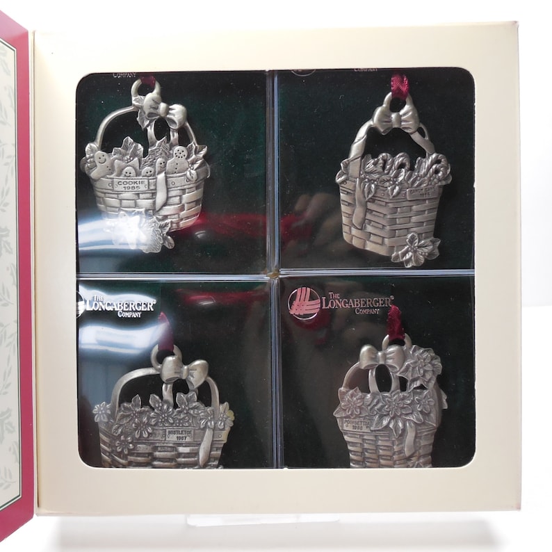 Longaberger Commemorative Christmas Collection Basket Ornaments 1985 ...