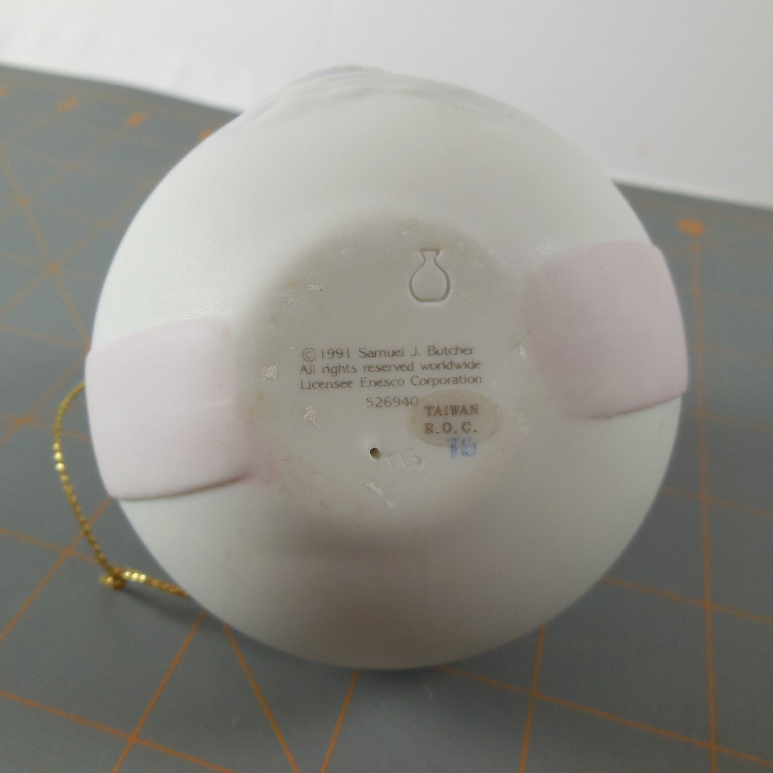 Enesco Precious Moments Porcelain Christmas Ball Ornament 1991 May Your ...