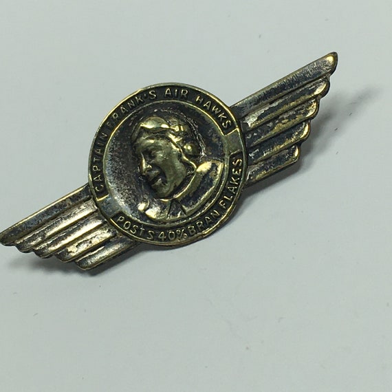 Captain Franks Air Hawks Flying Ace Post Cereal Bran … - Gem
