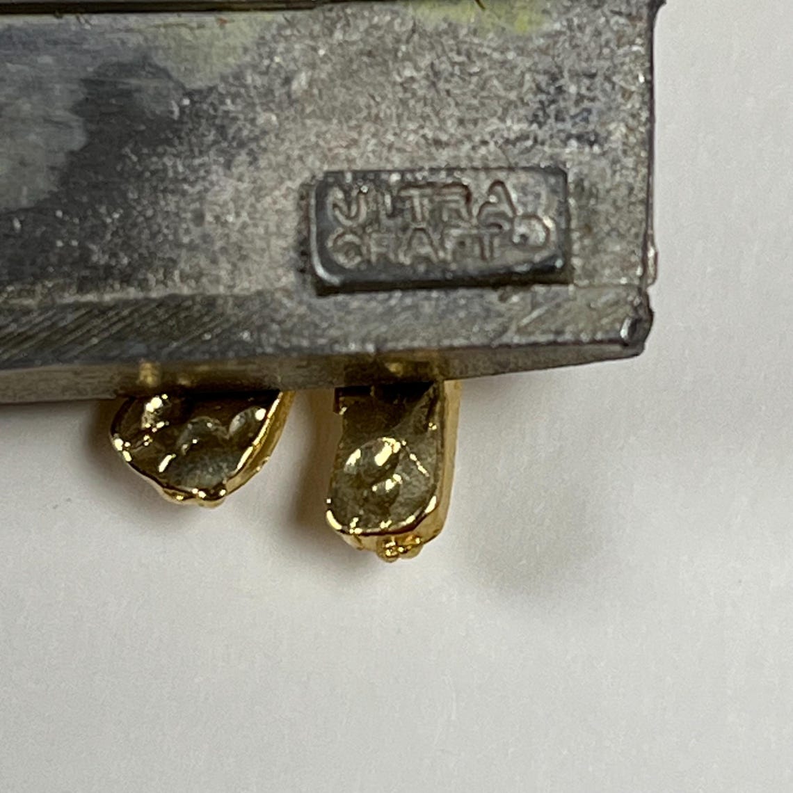 Vintage Ultra Craft Signed Pin Brooch Cat and Mouse Silver & Gold Tone ...