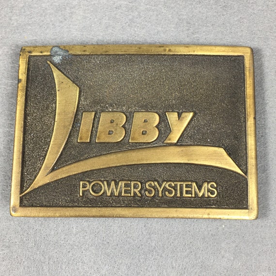 Mens Belt Buckle Libby Power Systems Electrical Energy Vintage - Etsy