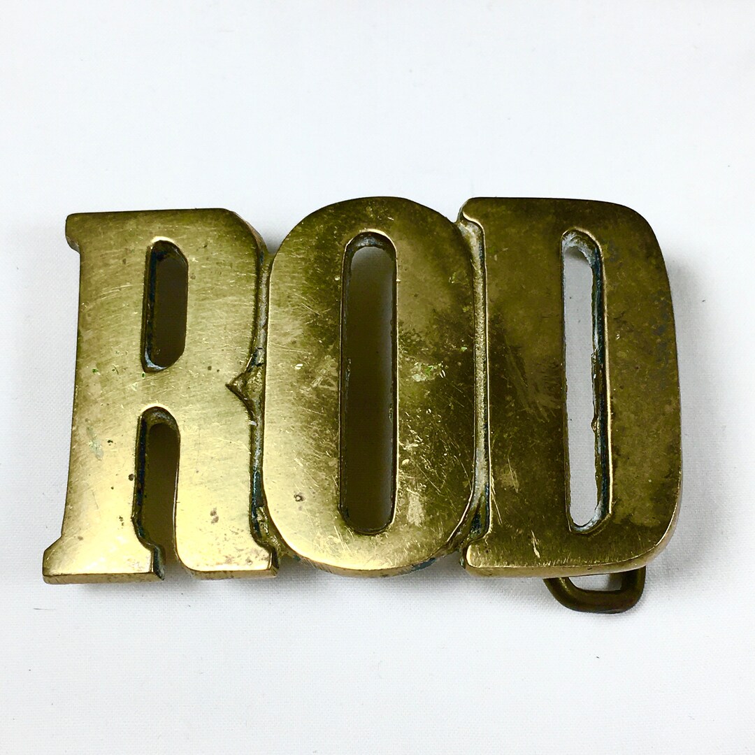 Vintage Belt Buckle ROD Mans Name Cut Spelled Out 3 X - Etsy