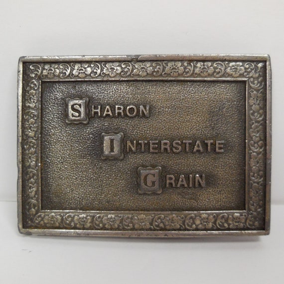 Sharon Interstate Grain SIG Mens Vintage Belt Buckle 1977 - Etsy