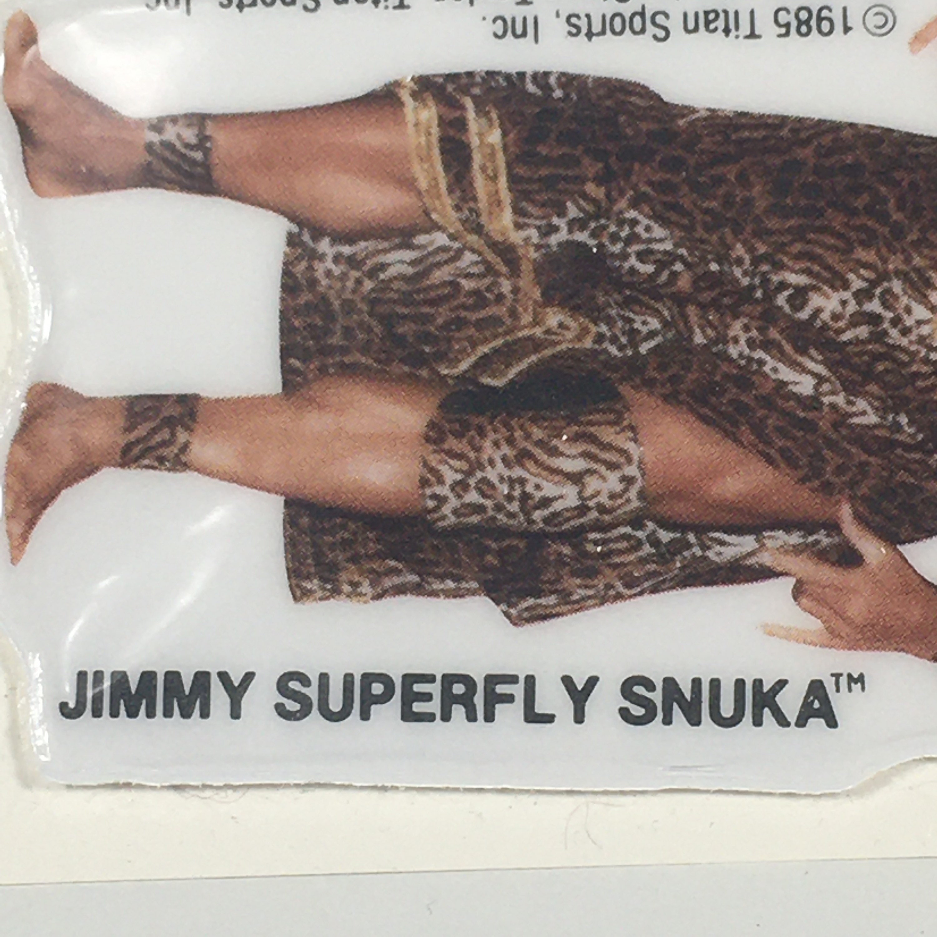 Jimmy Superfly Snuka 1985 Titan Sports Vending Puffy Sticker WWE WWF ...