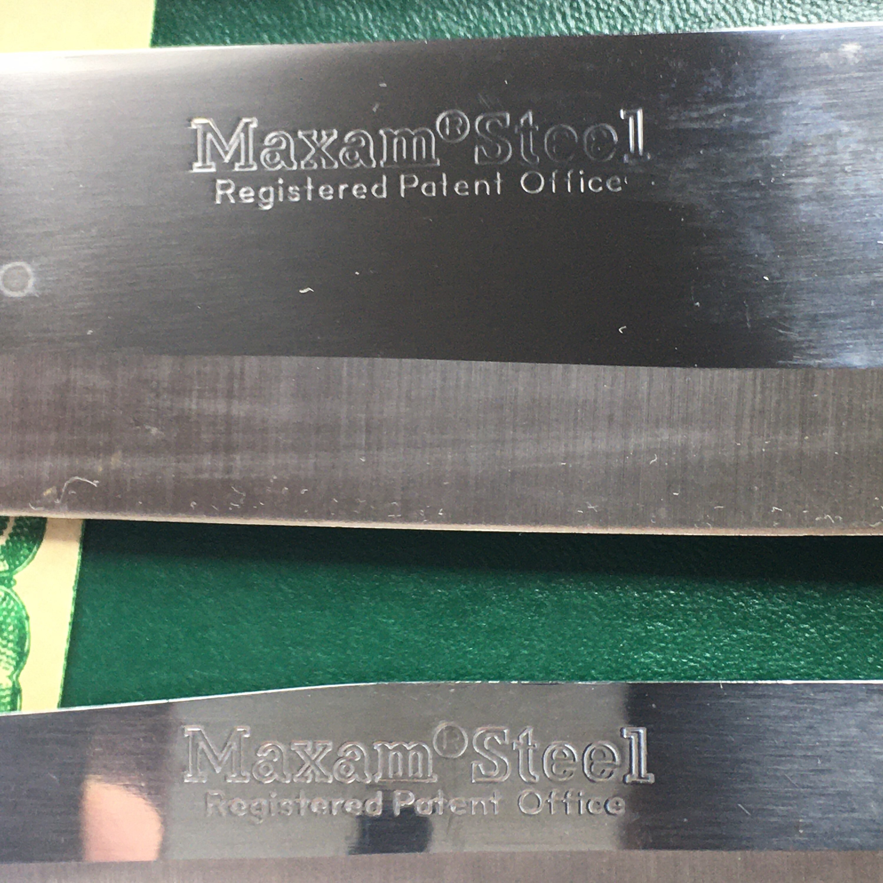 Vintage MAXAM Stainless Steel Kitchen Knife Set 2 Pc 8 French Carving 9 ...