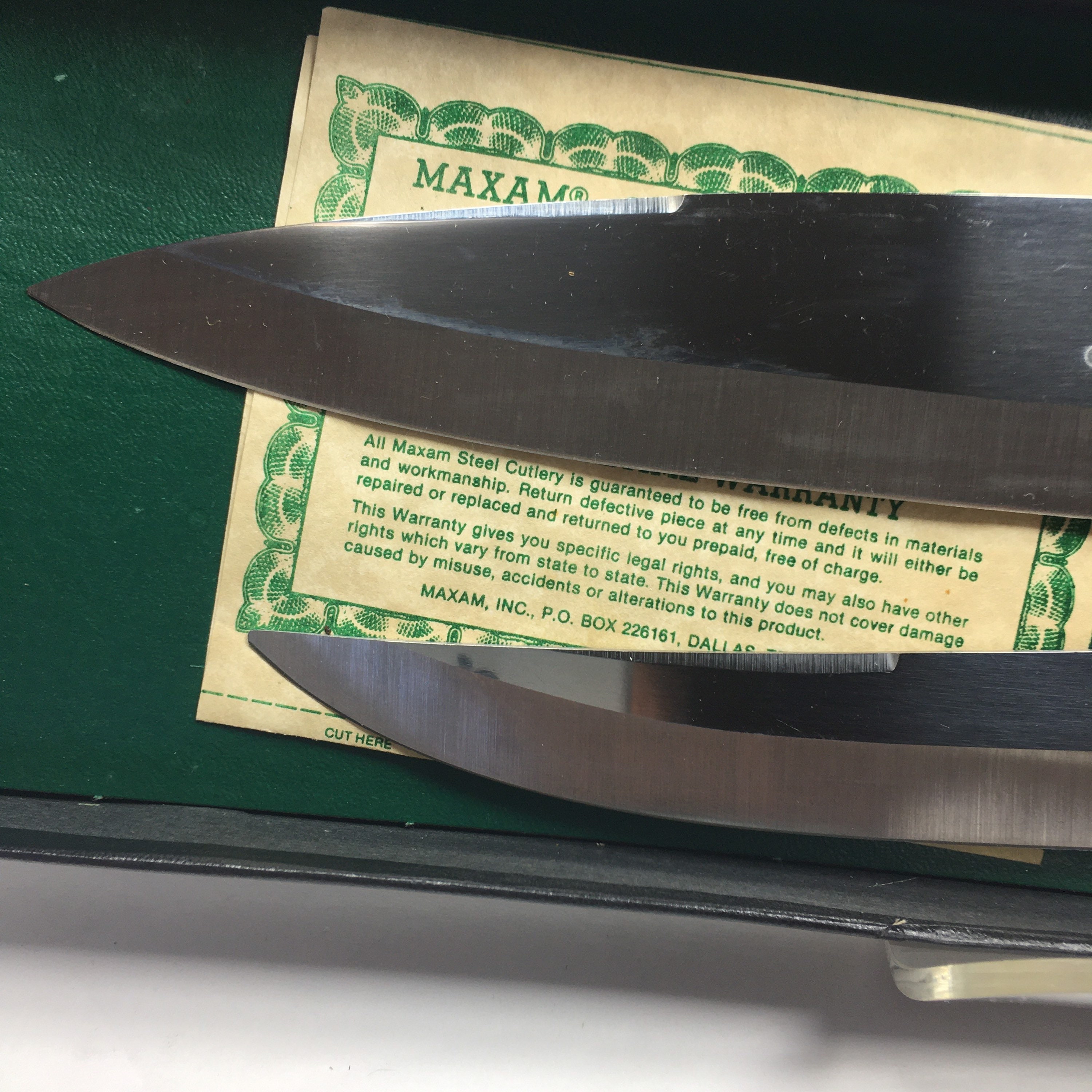 Vintage MAXAM Stainless Steel Kitchen Knife Set 2 Pc 8 French Carving 9 ...