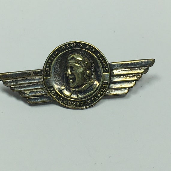 Captain Franks Air Hawks Flying Ace Post Cereal Bran … - Gem