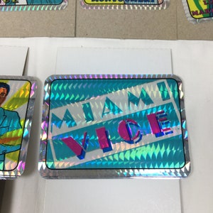 1980s Vintage Miami Vice Prism Vending Machine Sticker Lot - Crockett ...