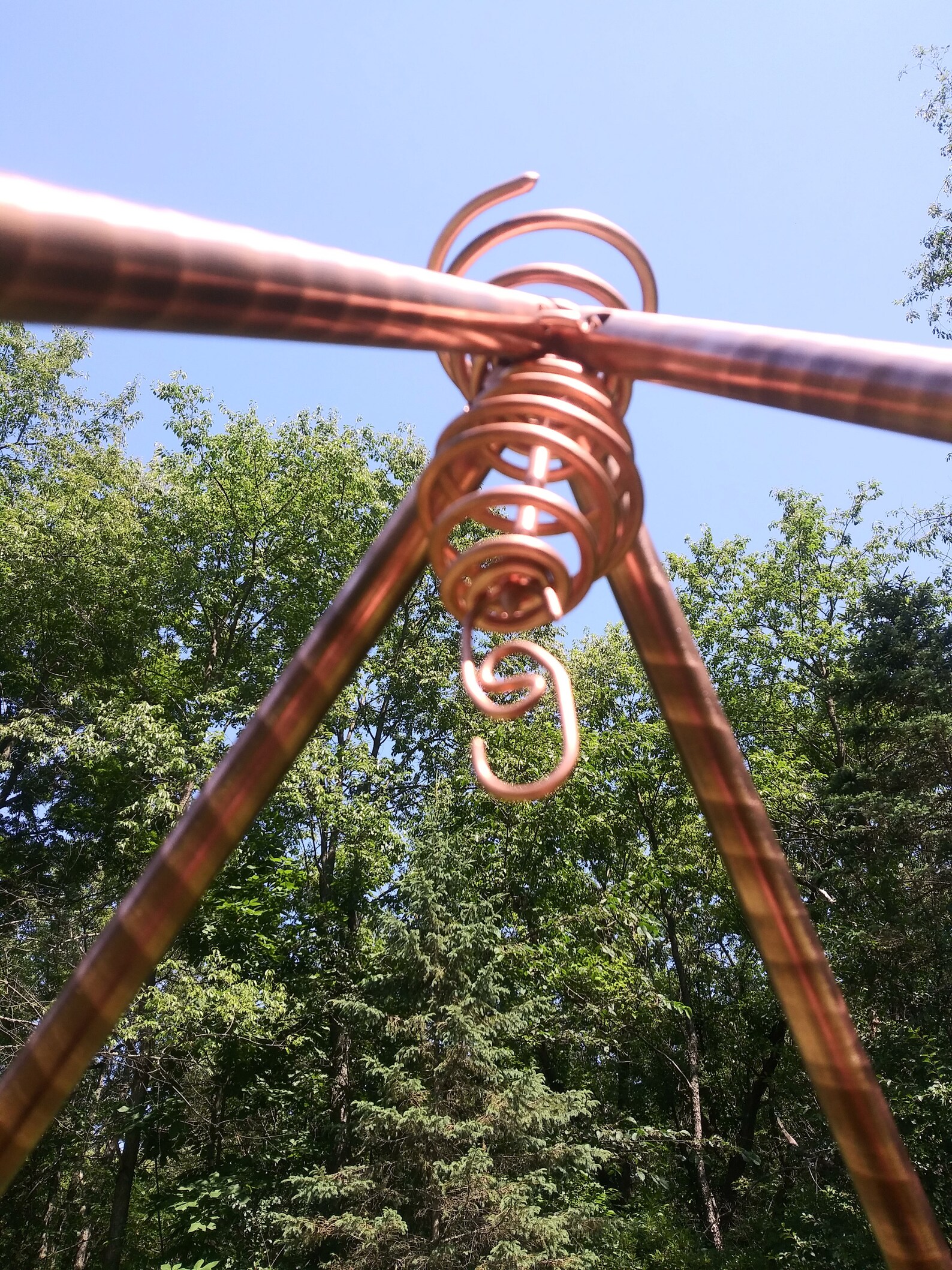 Copper Spiral Cap Stone - Etsy