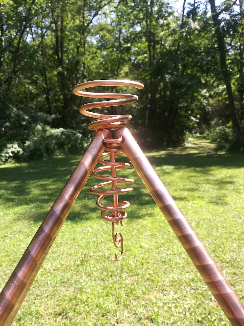 Copper Spiral Cap Stone - Etsy