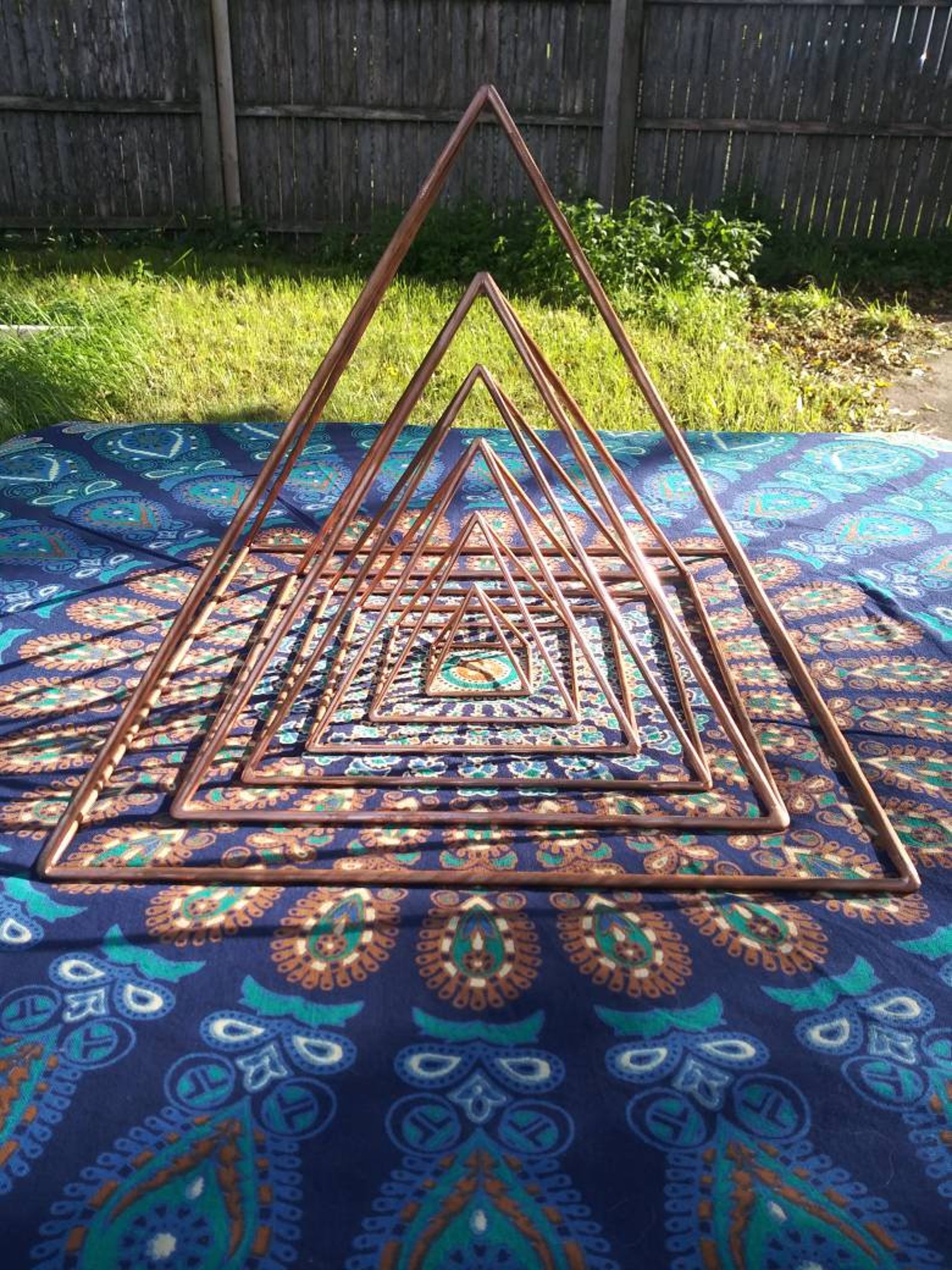 10 inch copper pyramids | Etsy