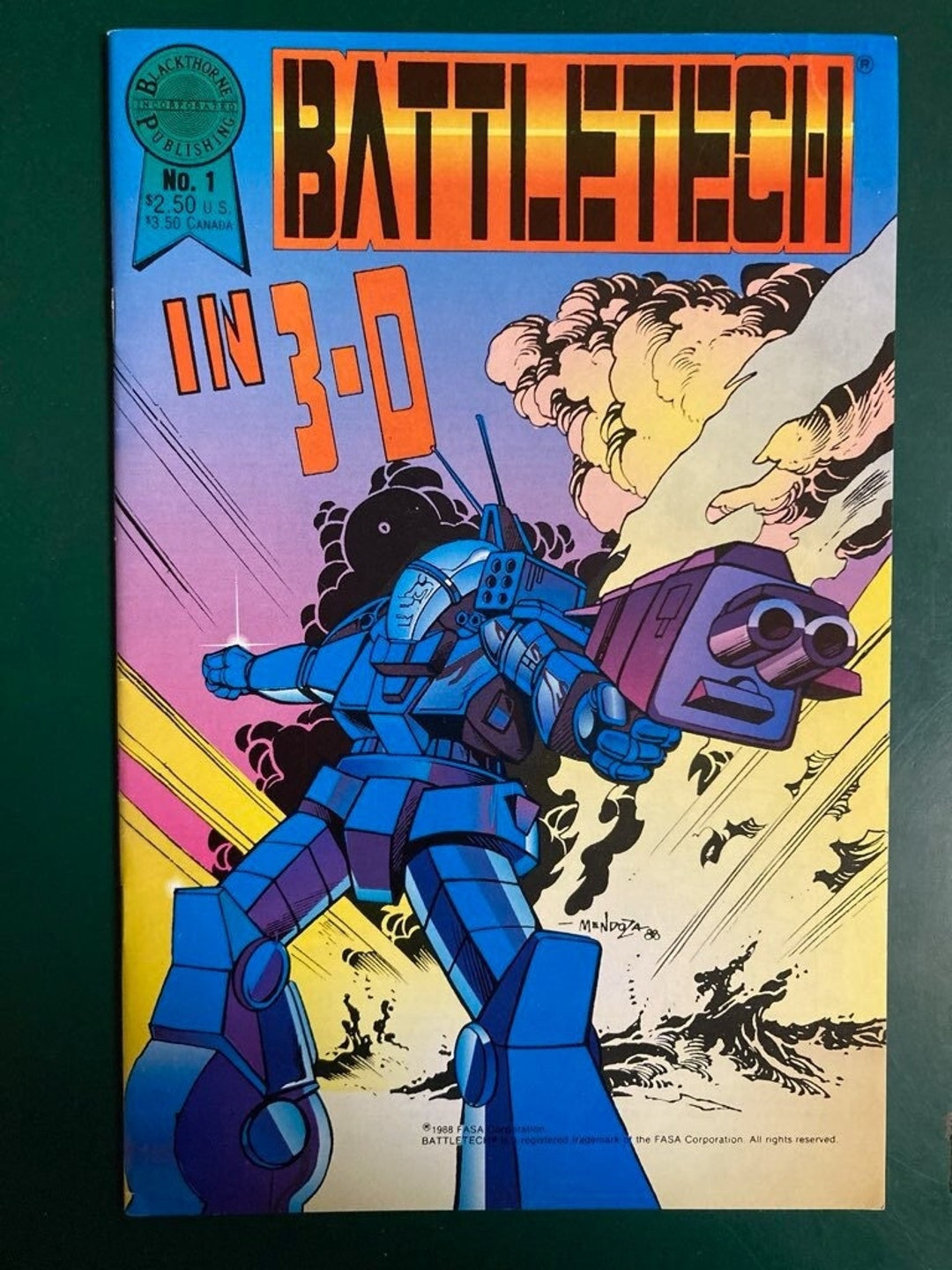 Battletech 3-D 1 Comic by Blackthorne Publishing - Etsy