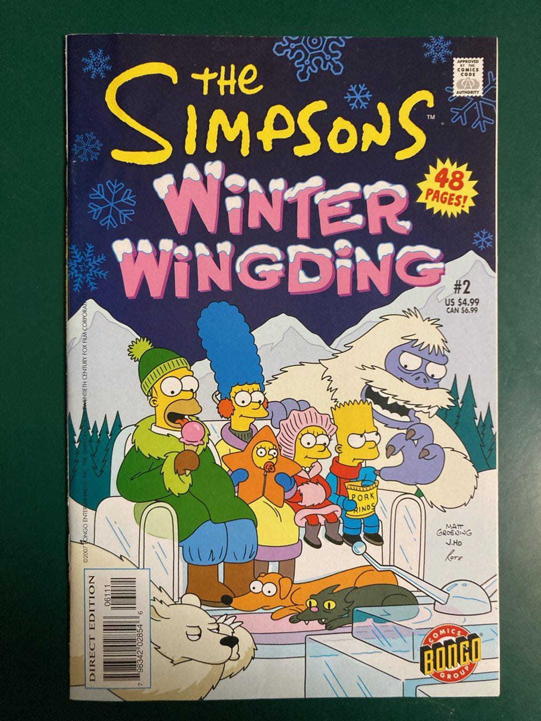 Simpsons: Winter Wingding # 2 Comic by Bongo Comics - Etsy