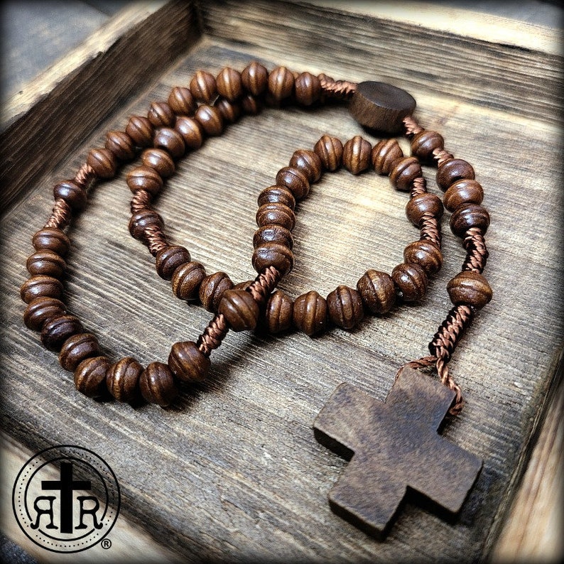 Rugged Rosaries the Living Simply Catholic Wood Rosary | Etsy