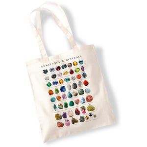 Minerals and Gem Stones Tote Bag - Beautiful Natural Gems Shopping ...