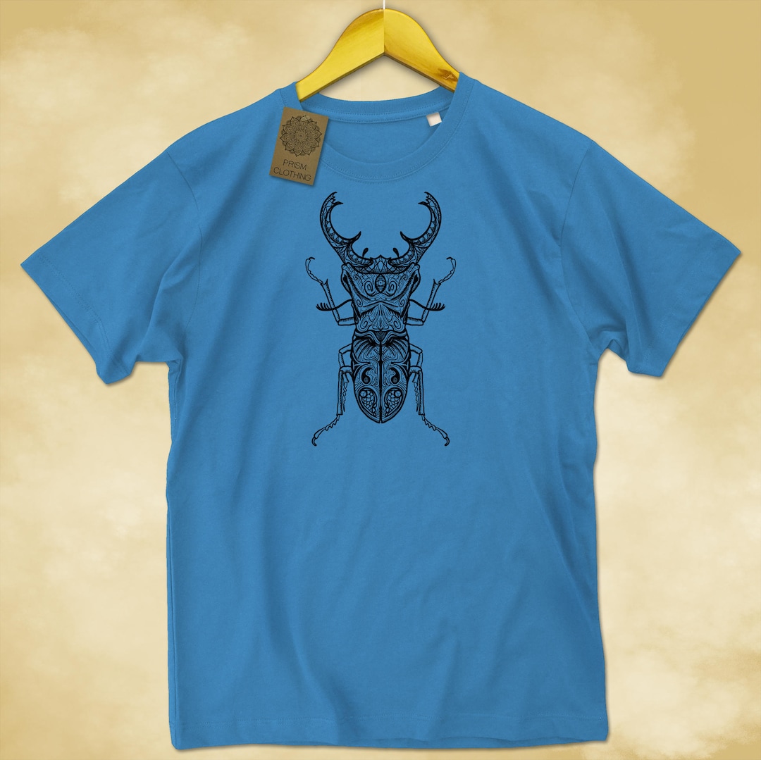 Stag Beetle Insect Print Mens T-shirt - Etsy