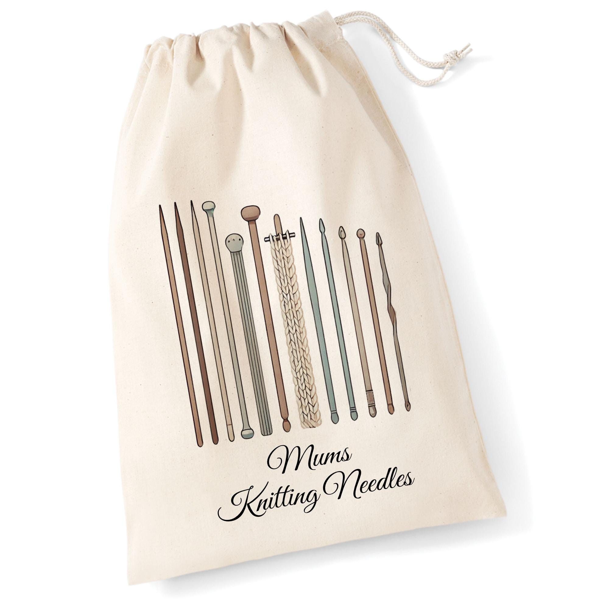 Custom Name Knitting Needle Bag - Perfect Present for a Crafty Grandma ...