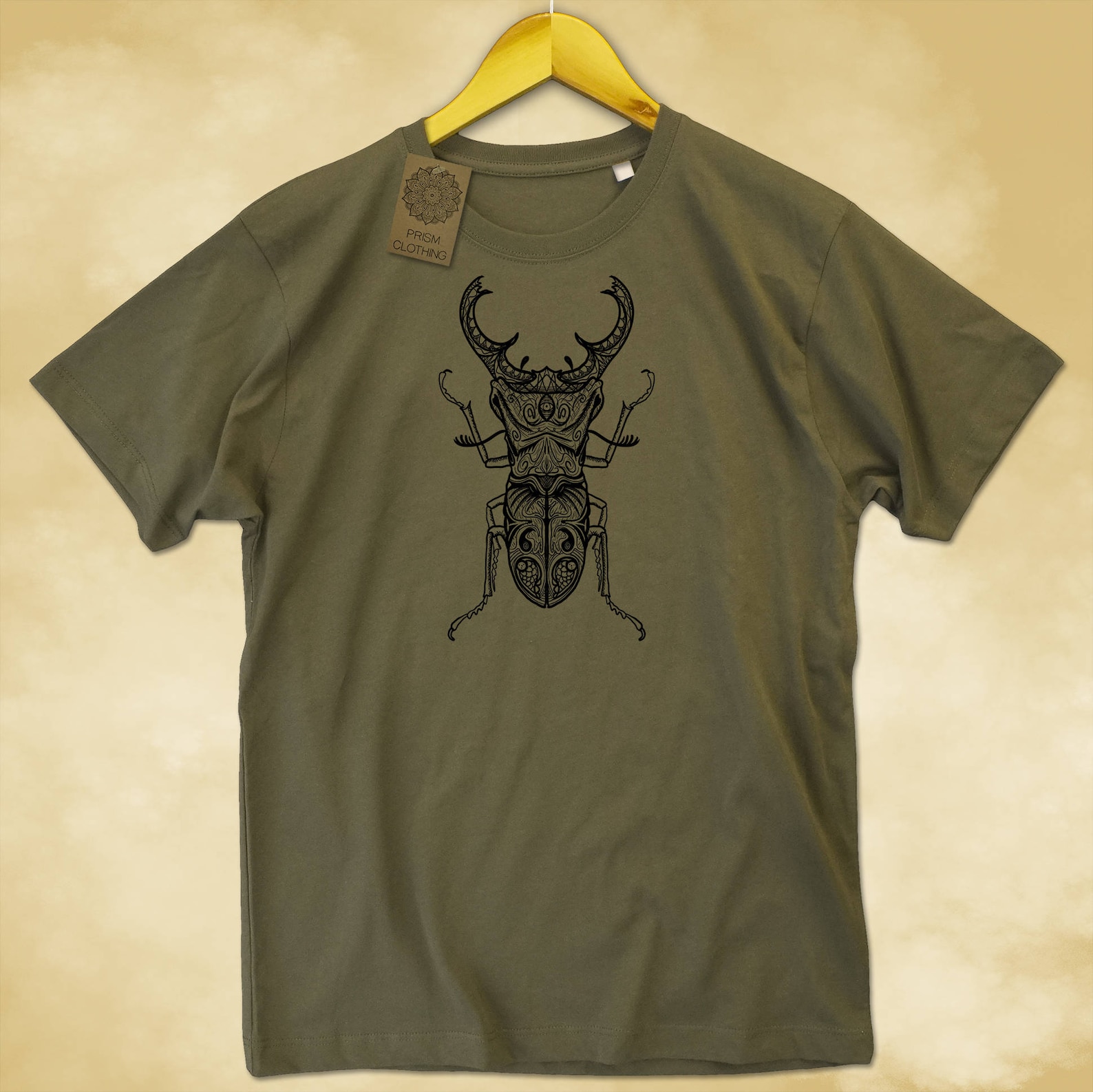 Stag Beetle Insect Print Mens T-shirt - Etsy UK