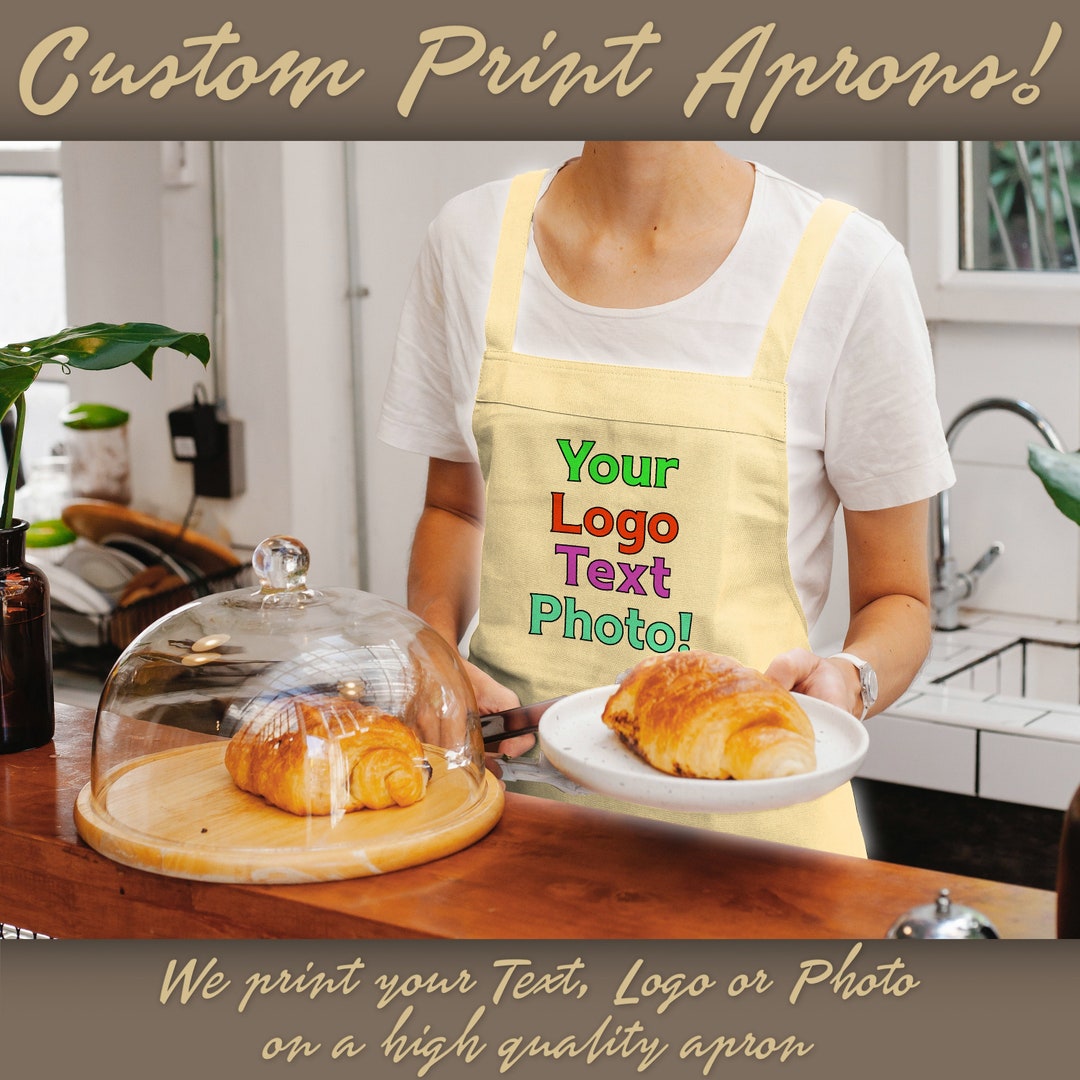 Custom Printed Personalised Canvas Apron Kitchen Cafe Food - Photo ...