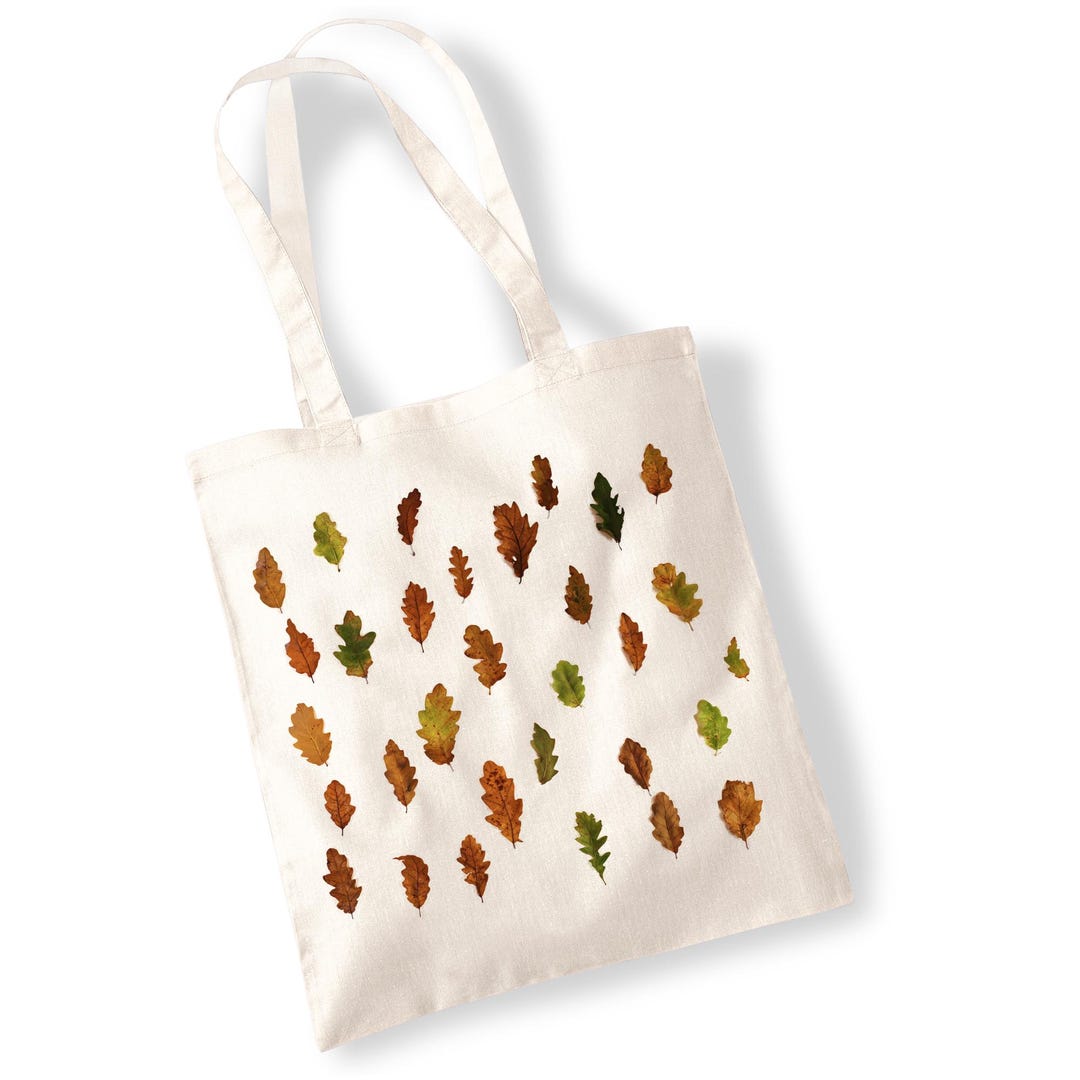 Autumnal Leaves Tote Bags Seasonal Autumn Leaf Print, Colourful ...