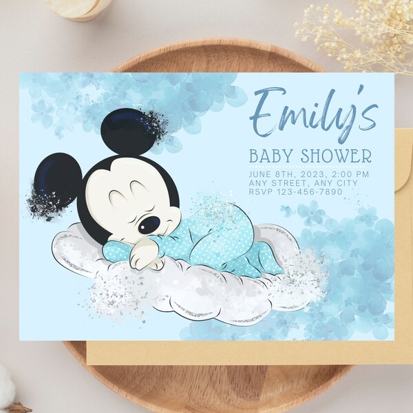 Baby Blue Mickey - Etsy