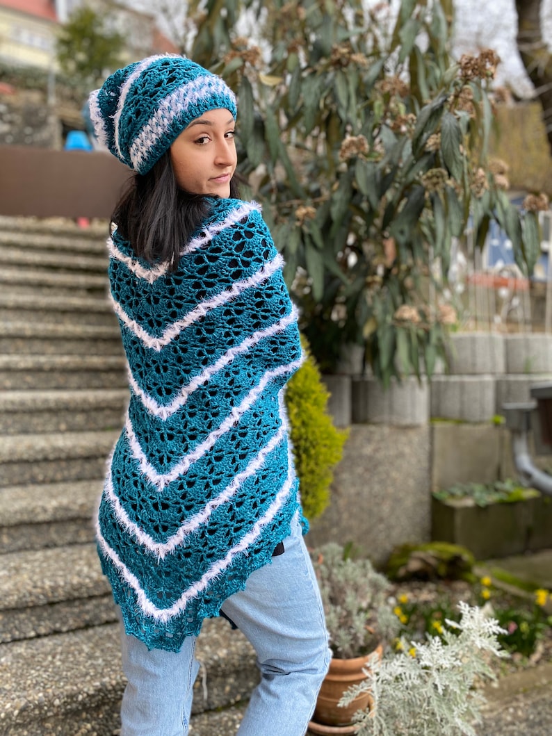 PONCHO Handmade Women's Poncho Hand Crochet Boho Poncho | Etsy