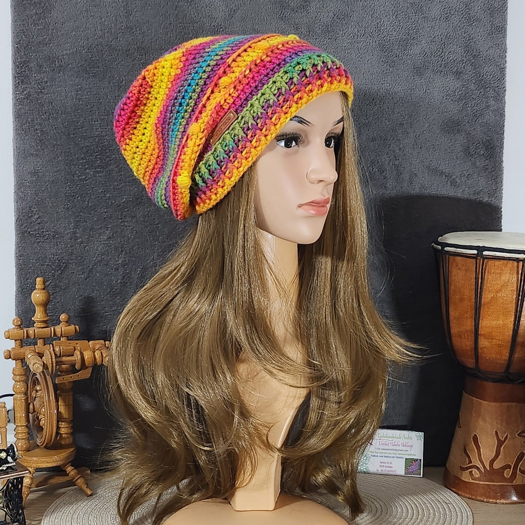 BEANIE HAT Crochet Men or Women Boho Beanie Hat Accessories Fall Winter ...