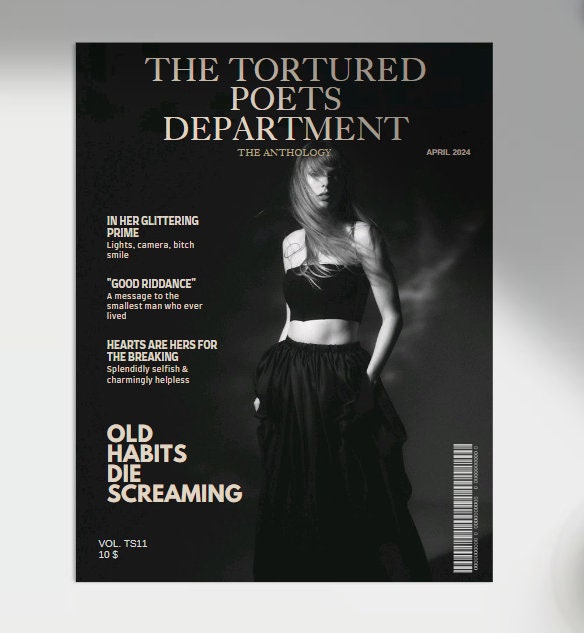 TTPD Magazine Print Taylor Swift Wall Art Taylor Swift Print the ...