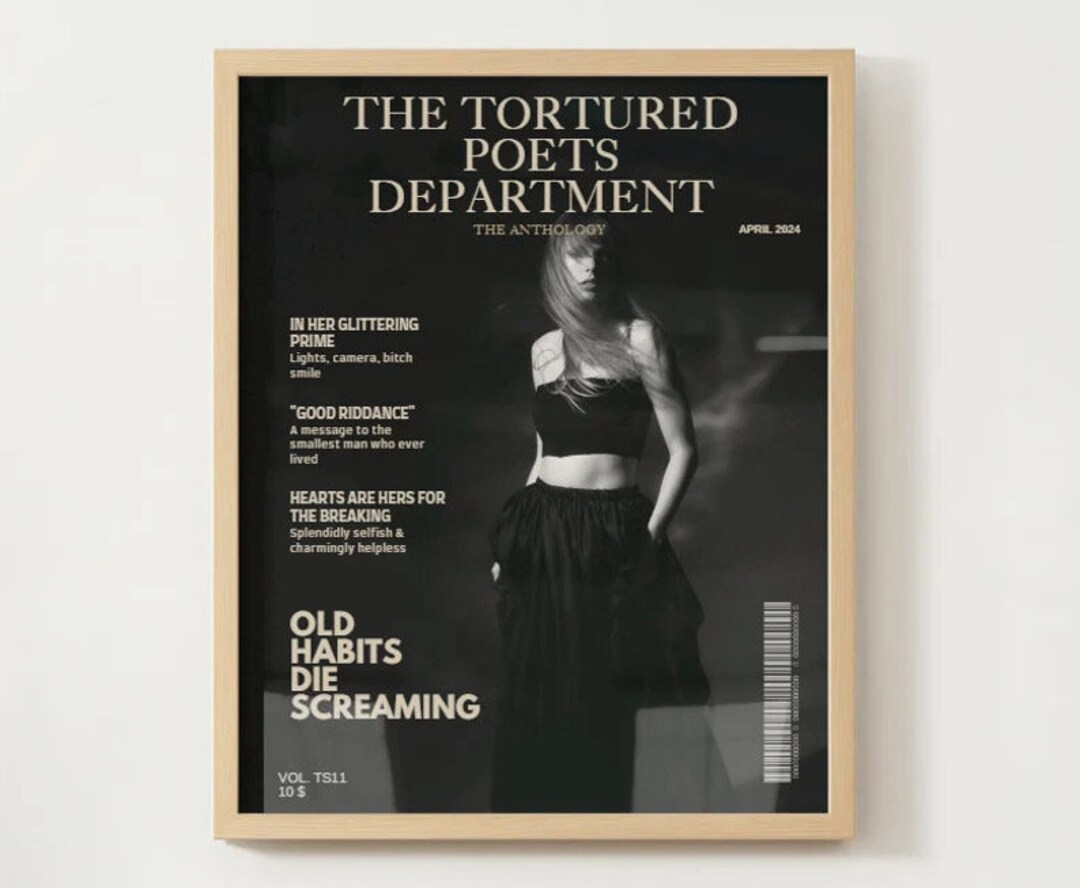 TTPD Magazine Print Taylor Swift Wall Art Taylor Swift Print the ...
