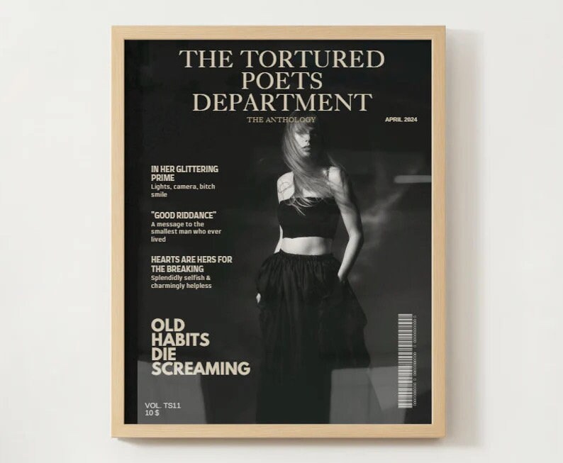 TTPD Magazine Print Taylor Swift Wall Art Taylor Swift Print the ...