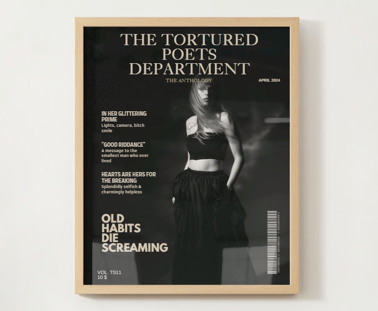 TTPD Magazine Print Taylor Swift Wall Art Taylor Swift Print the ...
