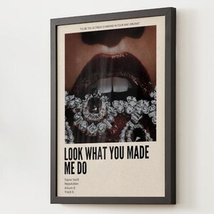 LWYMMD Reputation Vinyl Polaroid Taylor Swift Wall Art Look What You ...