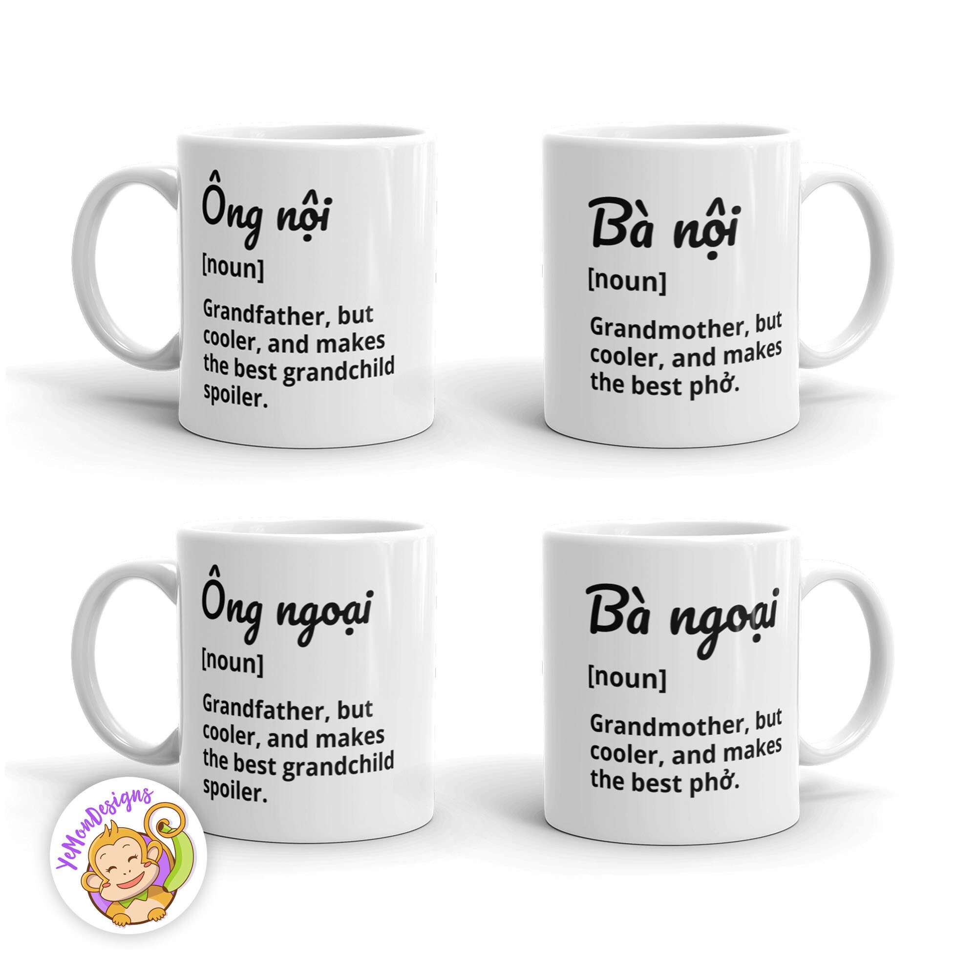 Ong Ngoai Ba Ngoai Mug Ong Noi Ba Noi Mug Vietnamese - Etsy