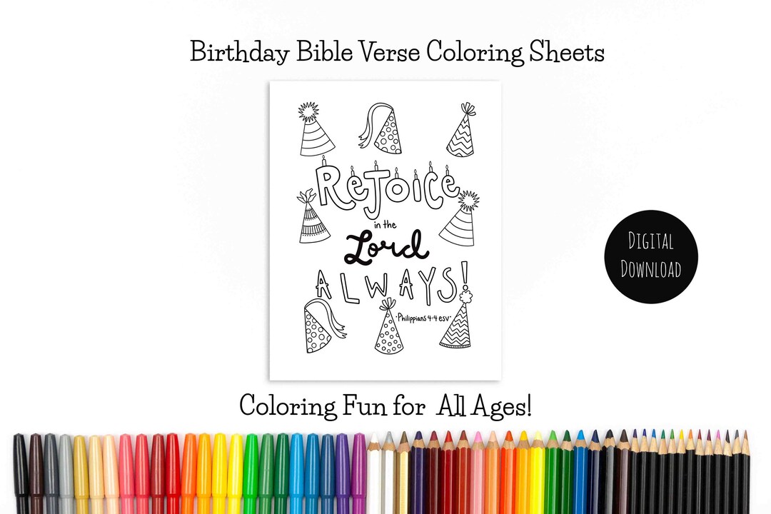 Philippians 4:4/rejoice in the Lord Always/bible Verse Coloring Page ...