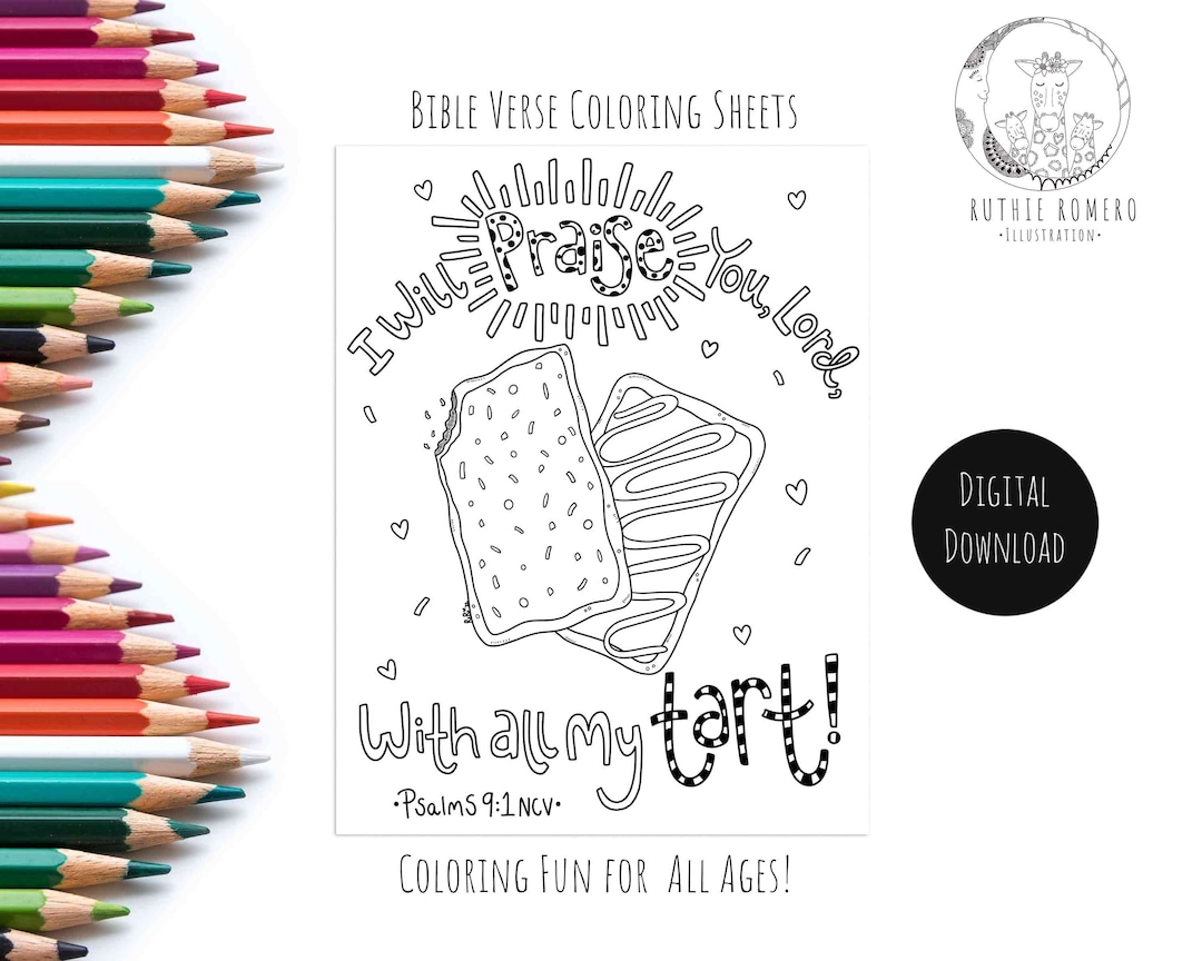 Pop Tart Coloring Page/praise Coloring/food Coloring Page/christian ...